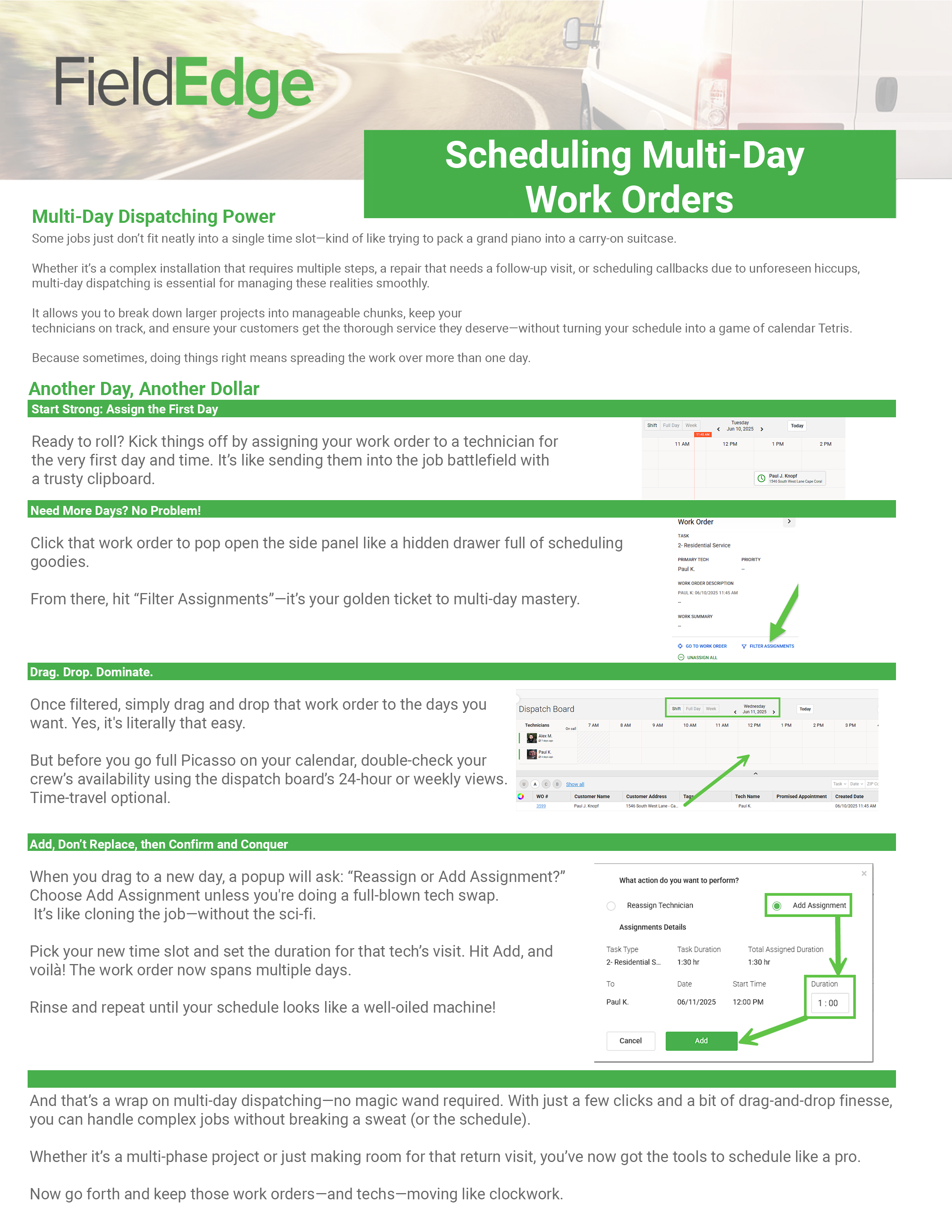 Common FieldEdge Practices (Cheat Sheet)
